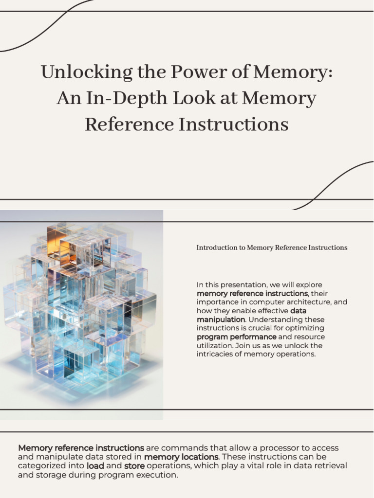 Slidesgo Unlocking the Power of Memory an in Depth Look at Memory Reference Instructions ...