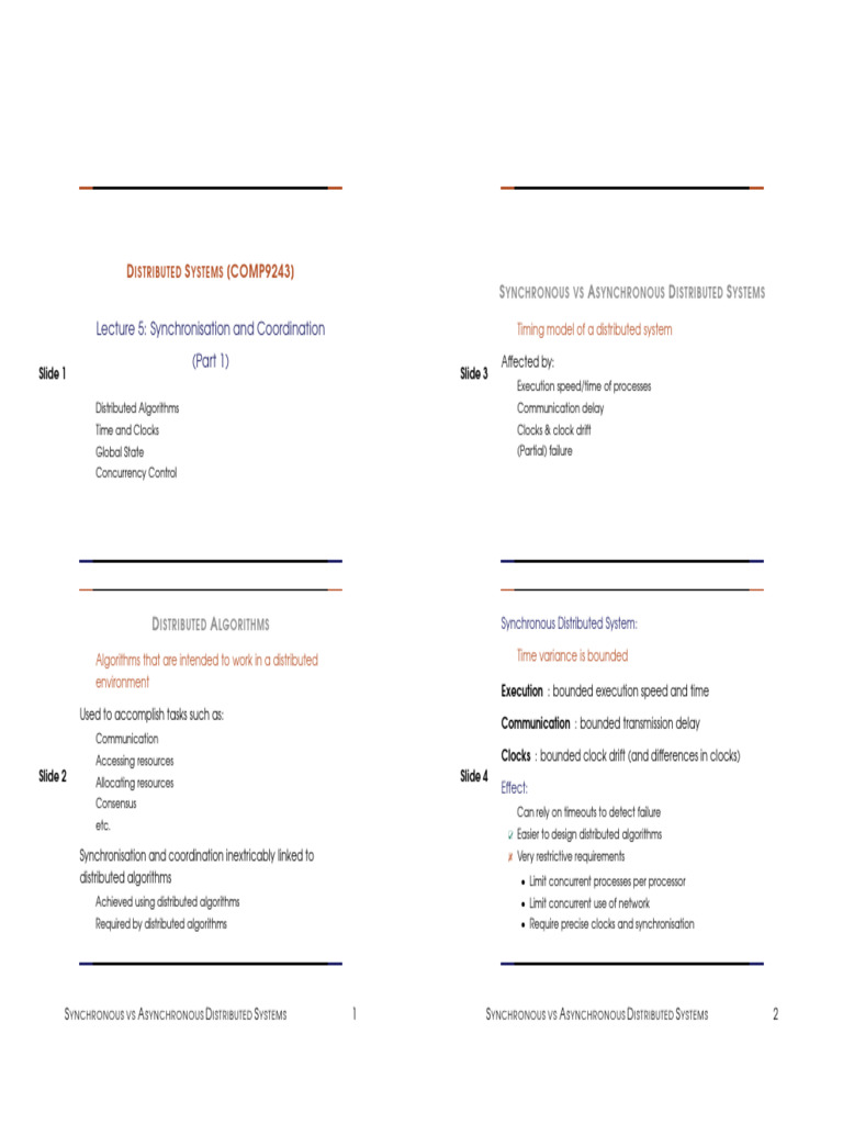 Chap 7 Slides - Synchronization - Coordination | PDF | Distributed Computing | Synchronization