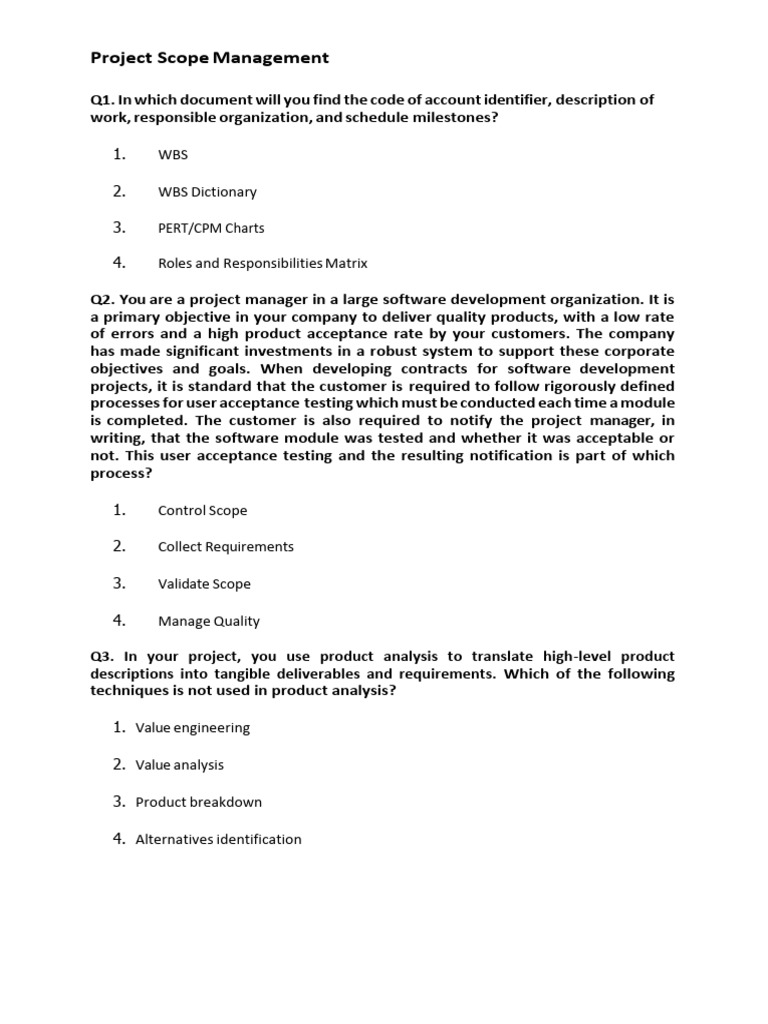 3.project Scope Management | PDF | Project Management | Business