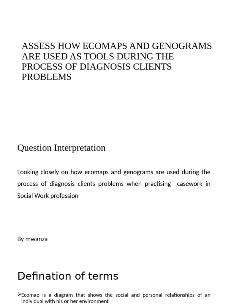 Ecomaps and Genograms (Client Problem Diagnosis Tools) | PDF | Disability | Abnormal Psychology