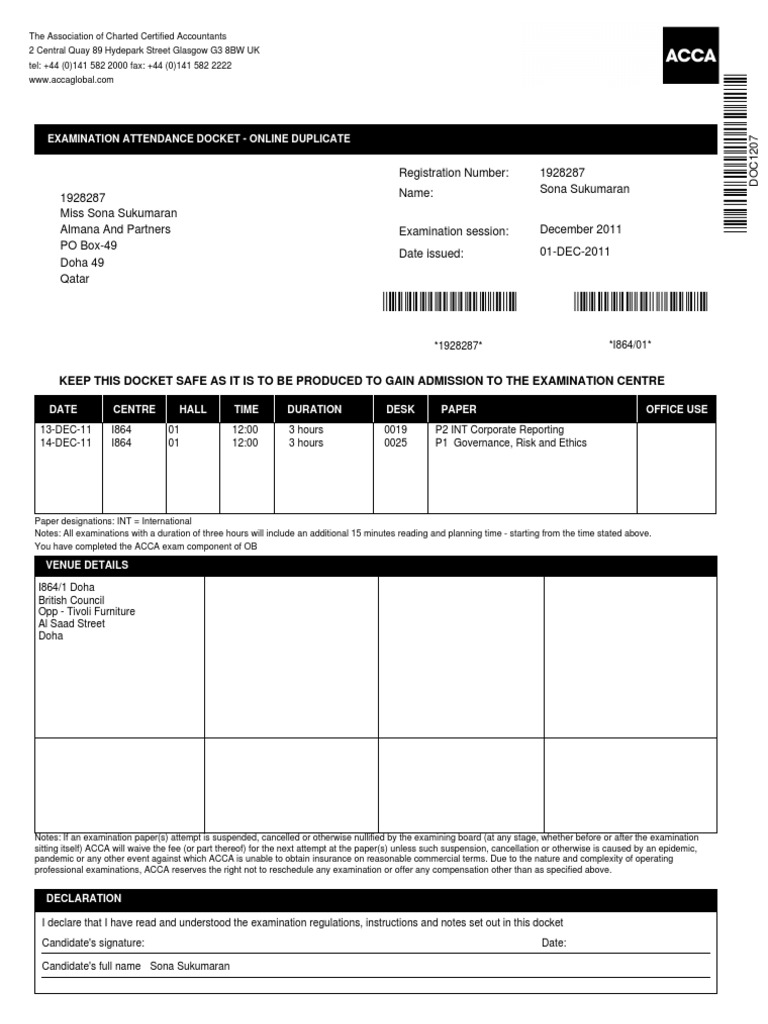 Docket | PDF | Identity Document | Test (Assessment)