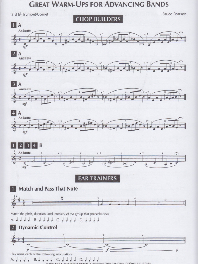 Great Warm-Ups For Adv Bands 3rd | PDF