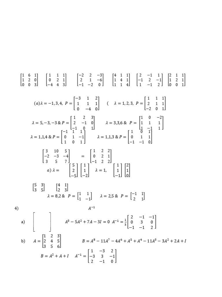 Mahs1 Bas103 QUS BANK I Unit | PDF | Matrix (Mathematics) | Mathematics