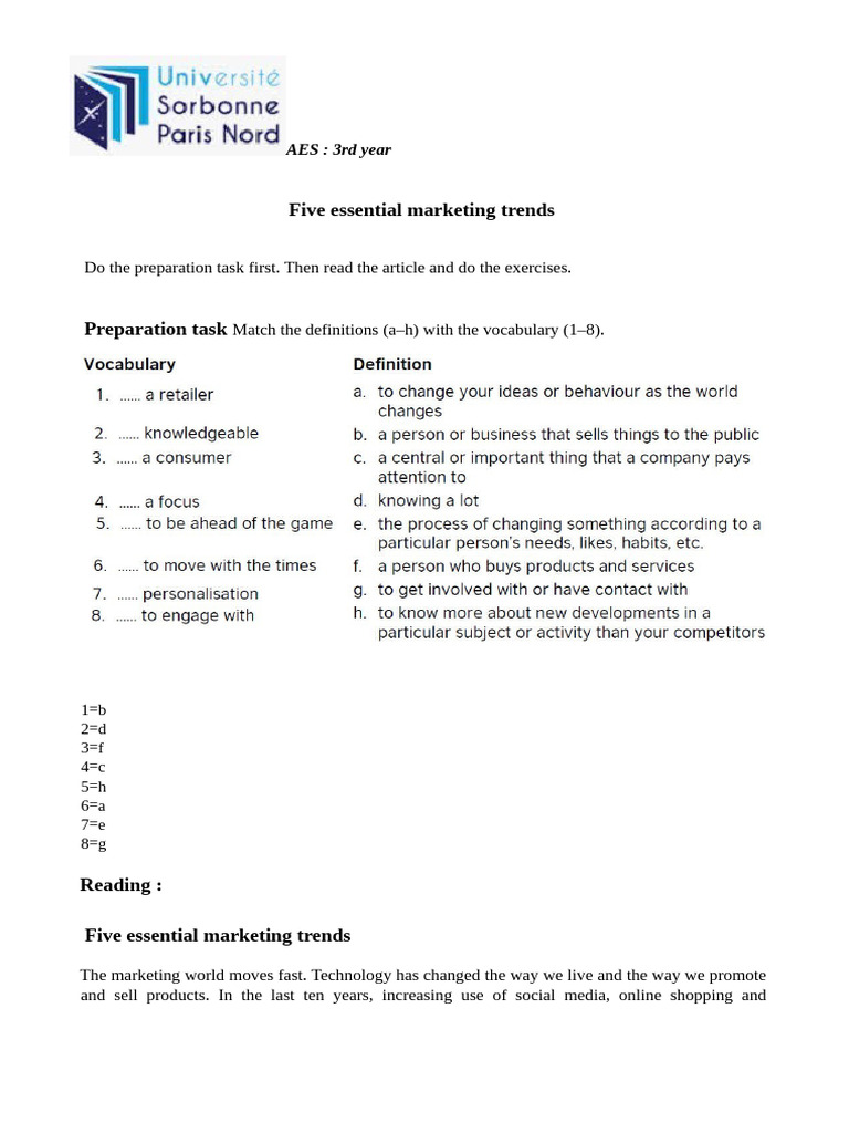 Lesson 2-Essential Marketing Trends | PDF | Marketing | Online Shopping