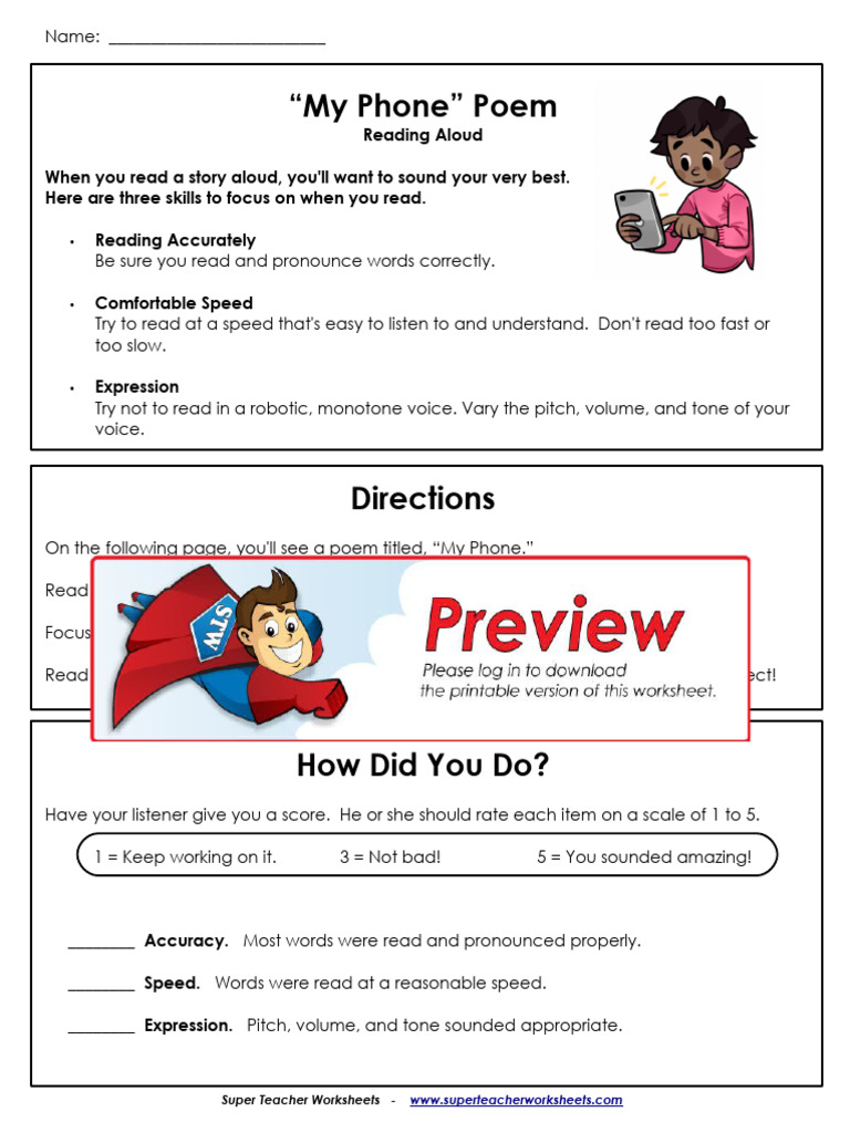 My Phone: A Poem for Reading Aloud | PDF