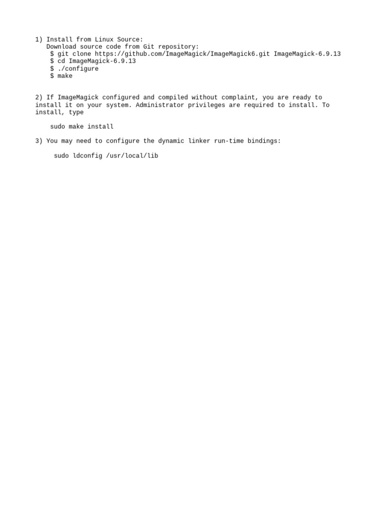Install ImageMagick | PDF
