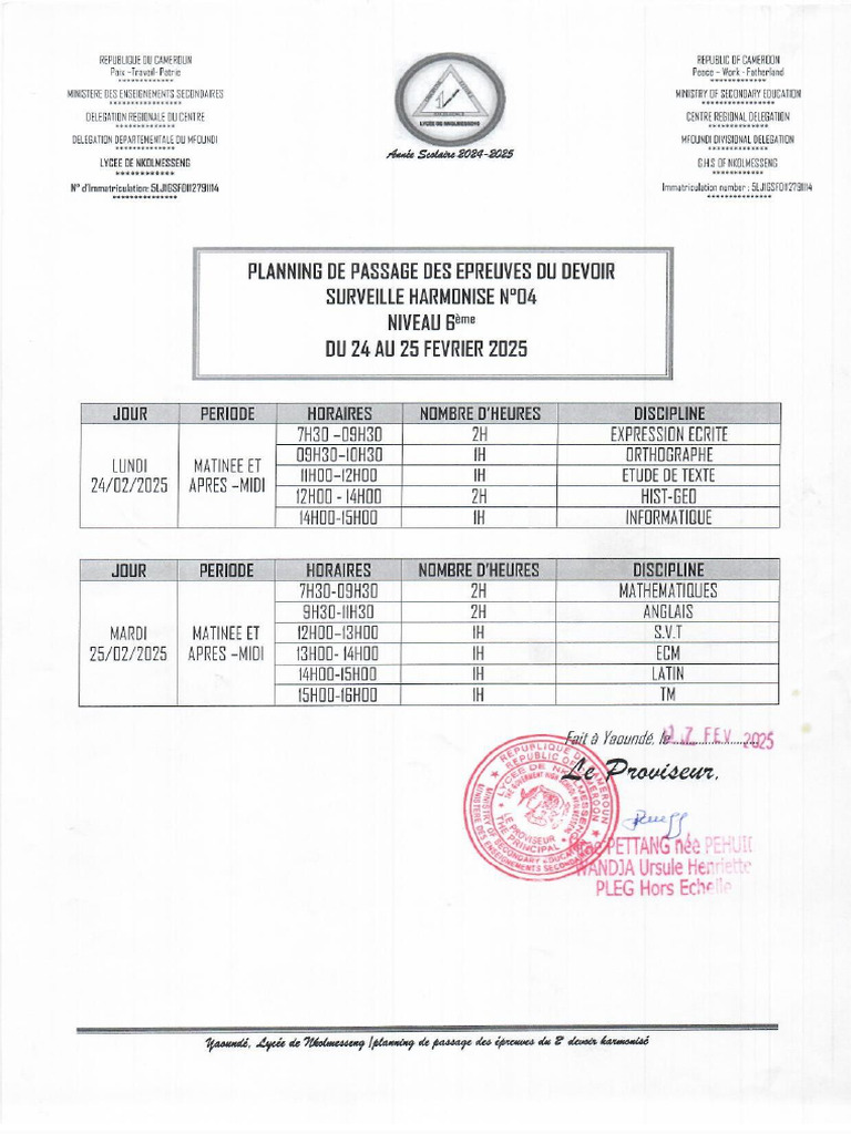 Planning Passage Epreuves - Seq-4 | PDF
