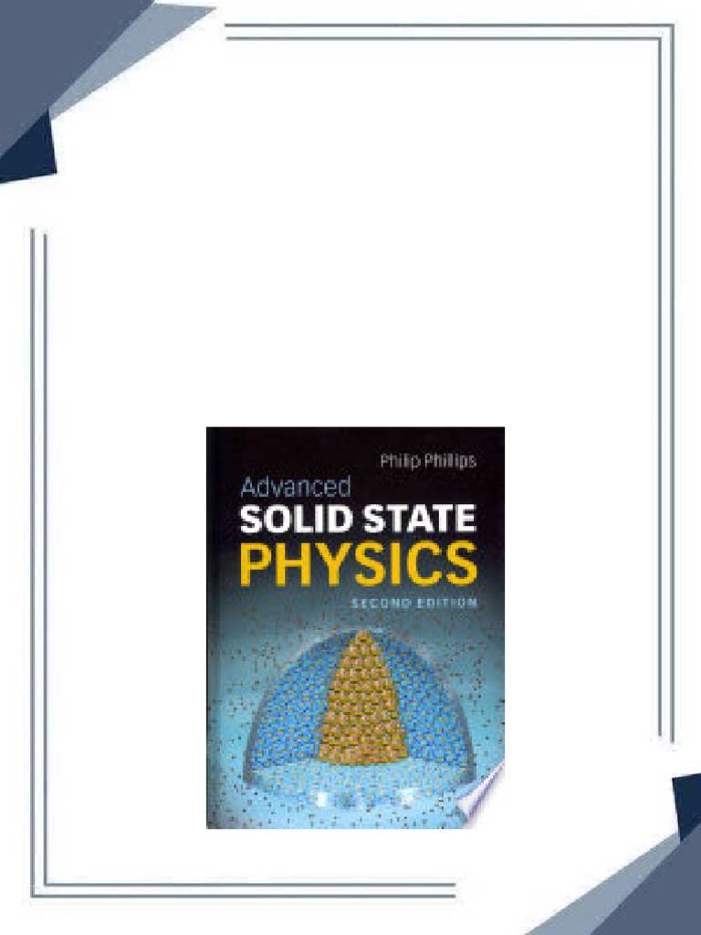 [FREE PDF sample] Advanced Solid State Physics 2nd Edition Phillips ebooks | PDF | Elementary ...