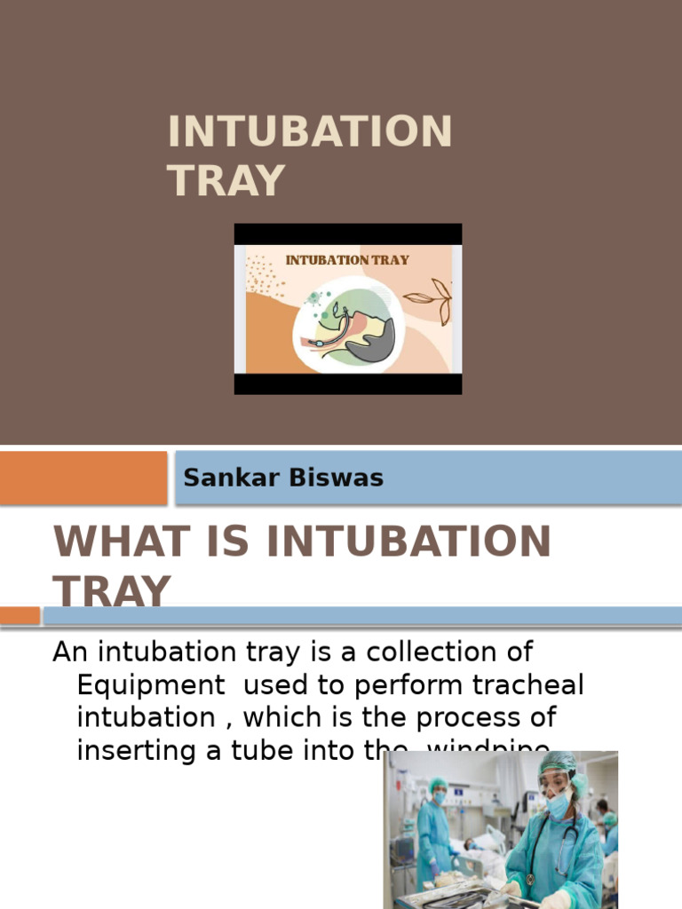 Intubation Tray | PDF