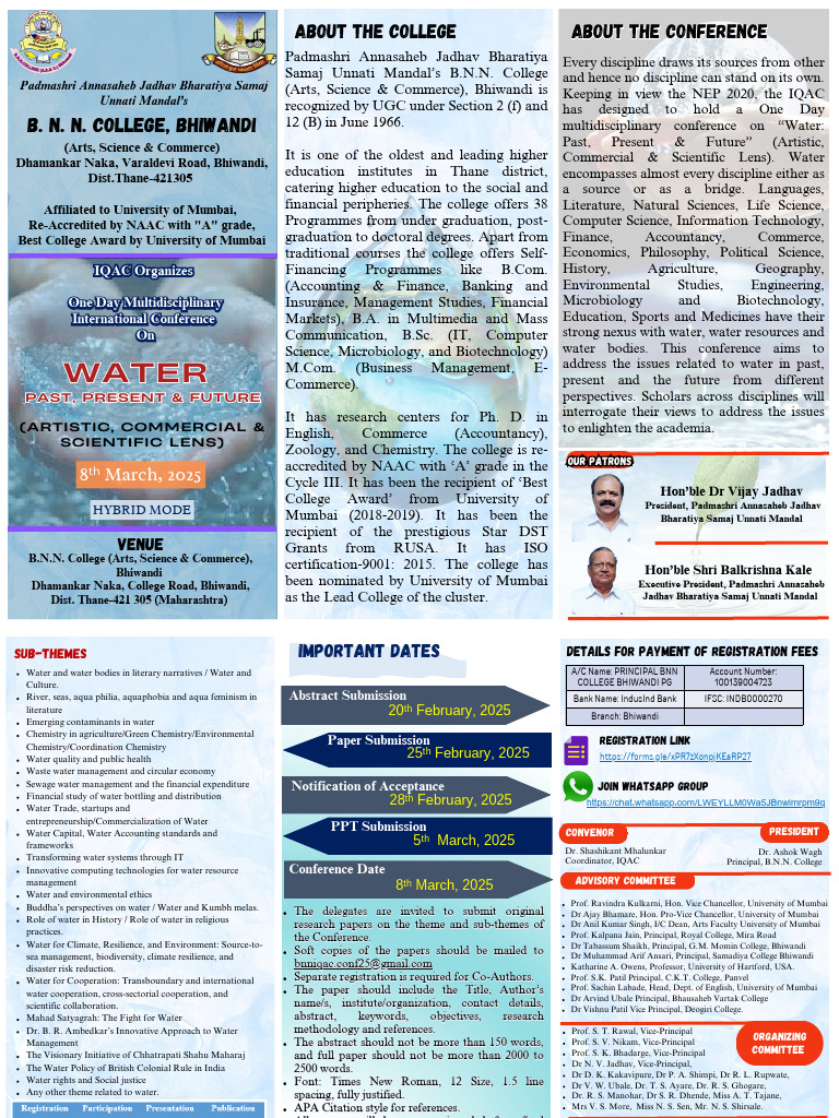 Conference 2025 Brochure - BNN College - 20250203 - 124002 - 0000 | PDF | Science