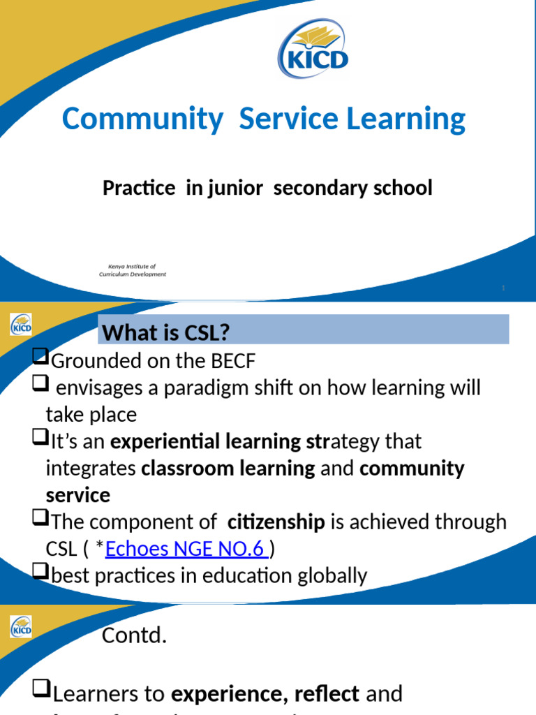 Community Service Learning in Schools | PDF | Learning | Schools