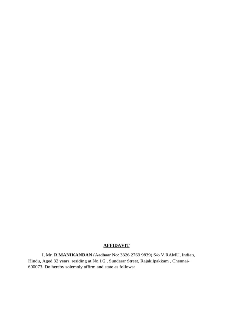 First Graduate Affidavit Declaration | PDF | Affidavit | Evidence