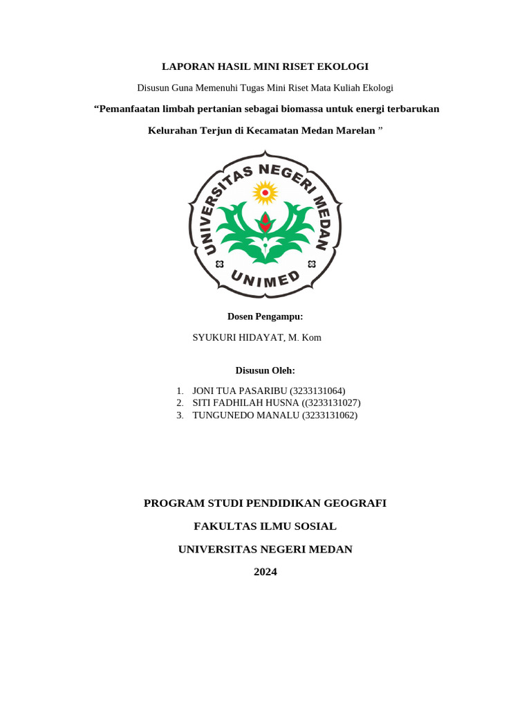 Laporan Hasil Mini Riset Ekologi | PDF