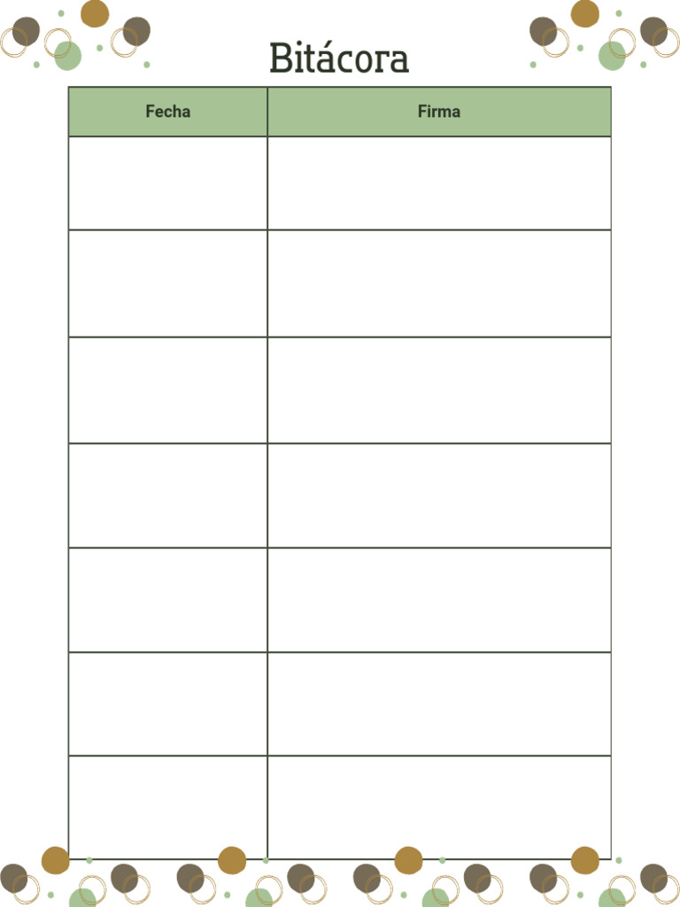 Documento de Bitácora de Aprendizaje Simple Beige y Verde | PDF