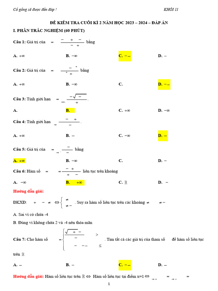 K11 ĐỀ THI THỬ SỐ 2 HK2 KEY | PDF