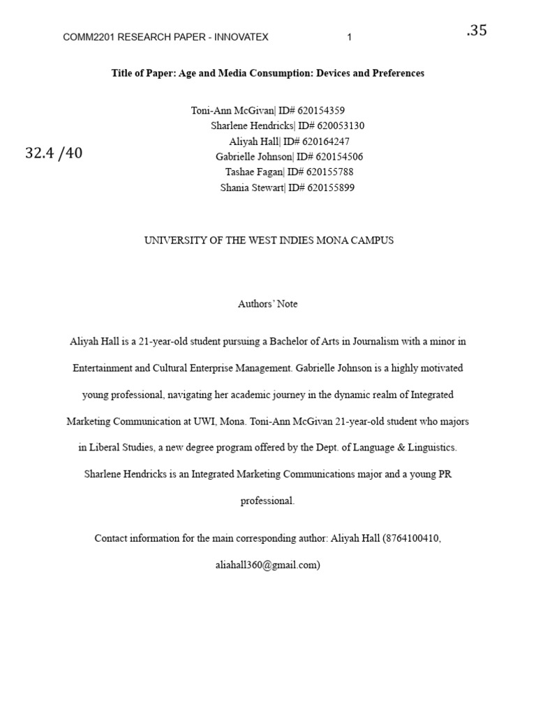 Media Use Across Generations | PDF | Survey Methodology | Sampling ...