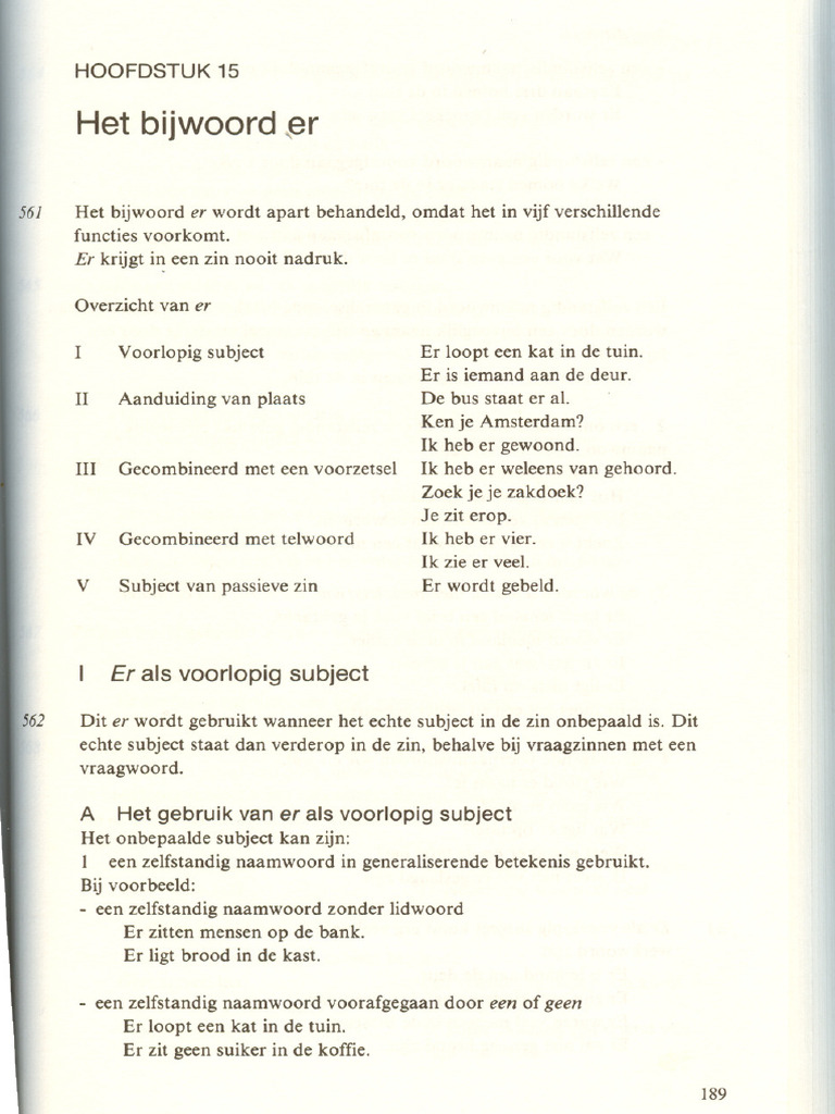 Het Bijwoord ER | PDF