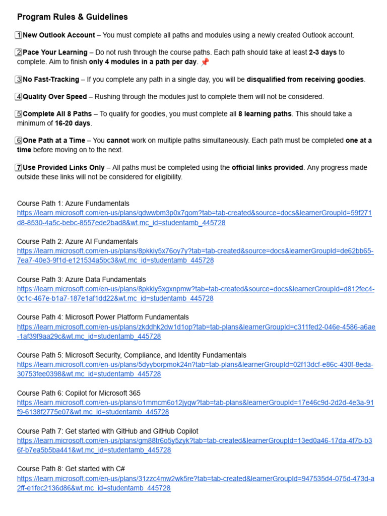 Course Challenge - Learn, Earn & Get Goodies !program Rules ...