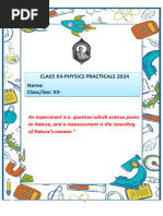 Physics Class X Practical Book | PDF
