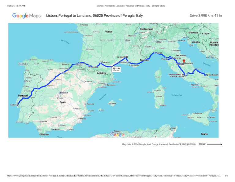 Road Trip: Lisbon to Lanciano | PDF
