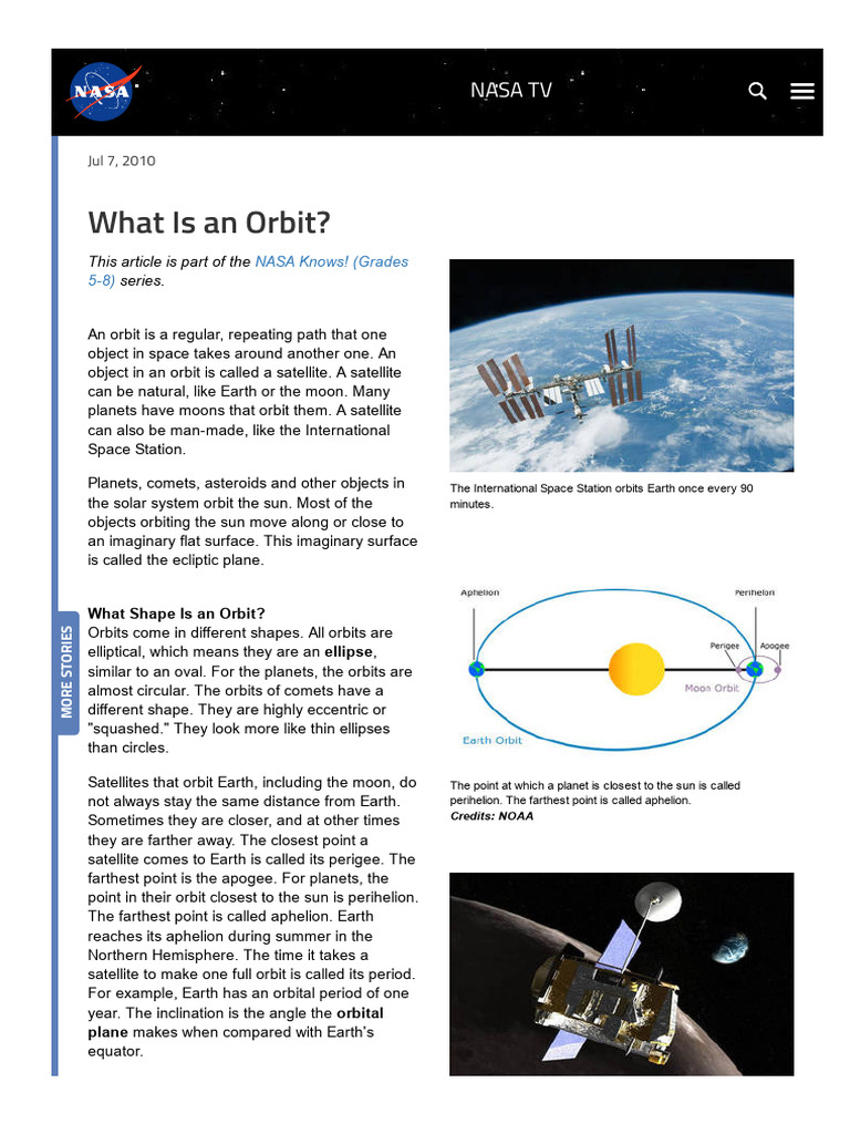 orbit | PDF | Orbit | Apsis