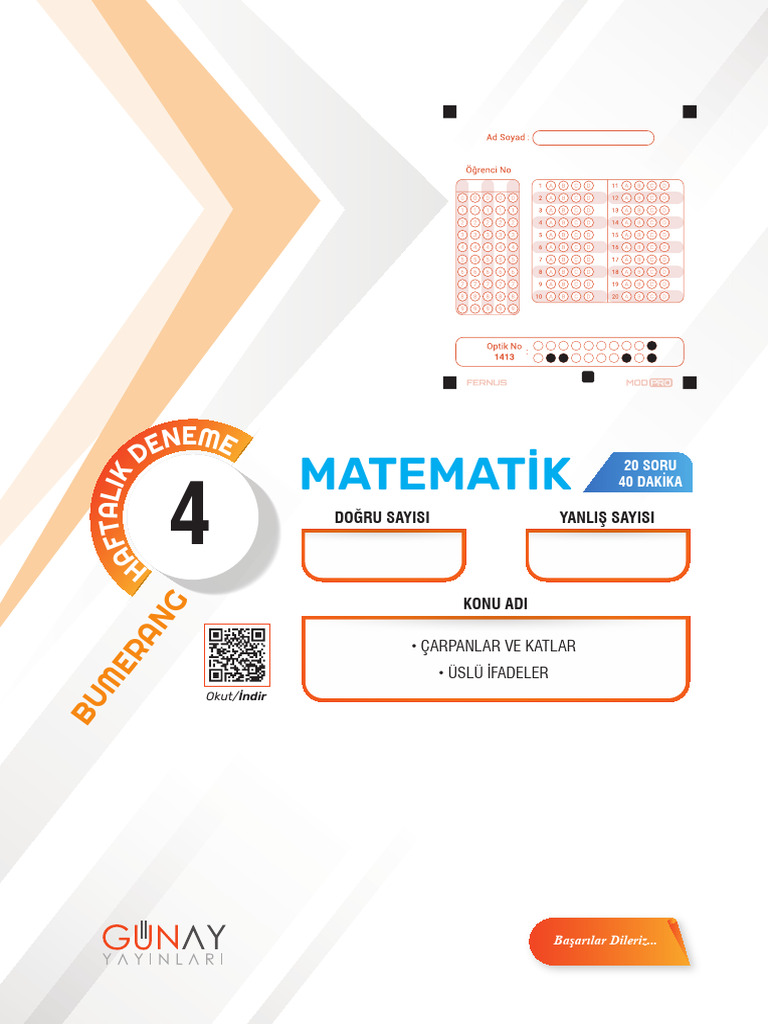 mat-8.-sinif-4.-deneme | PDF