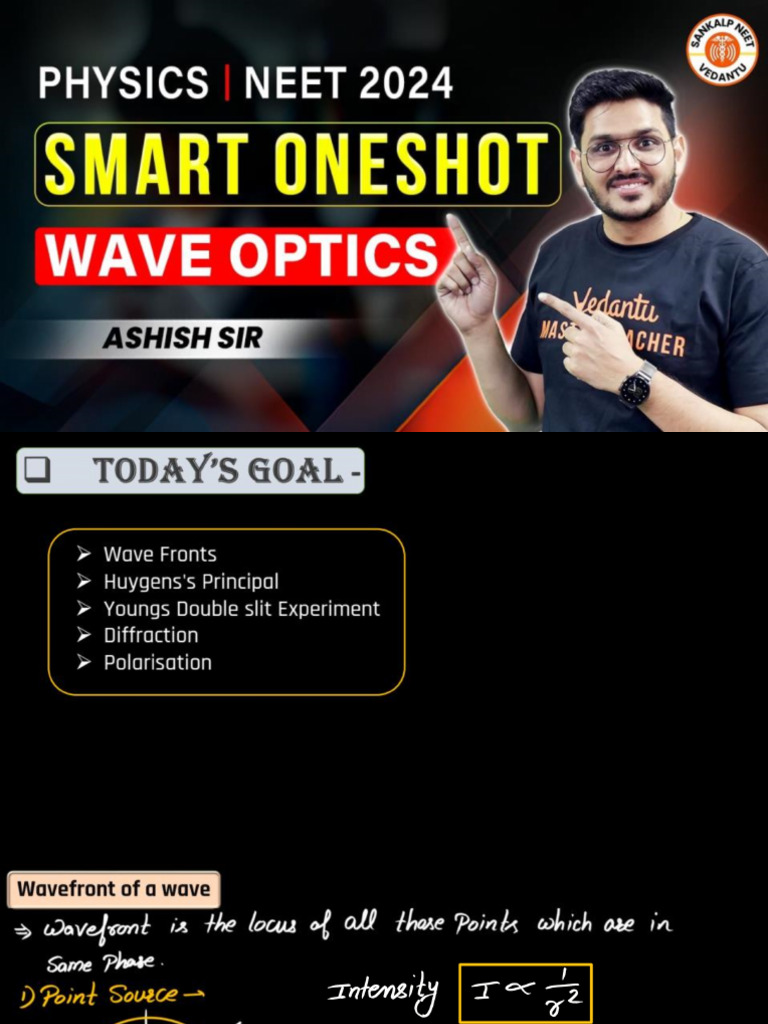 26 March 2024 - Wave Optics Oneshot - Ashish Sir | PDF