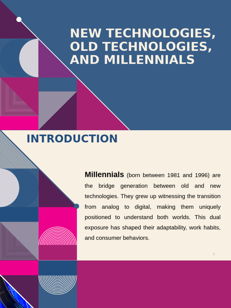 New Technologies Old Technologies and Millennials Prelim | PDF | Millennials | Internet