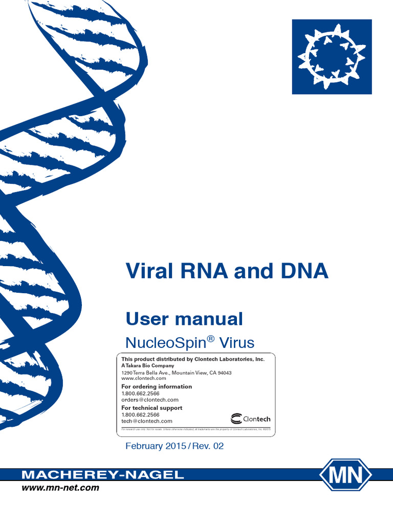 NucleoSpin Virus RNA and DNA Purification User Manual - Rev - 02 | PDF ...