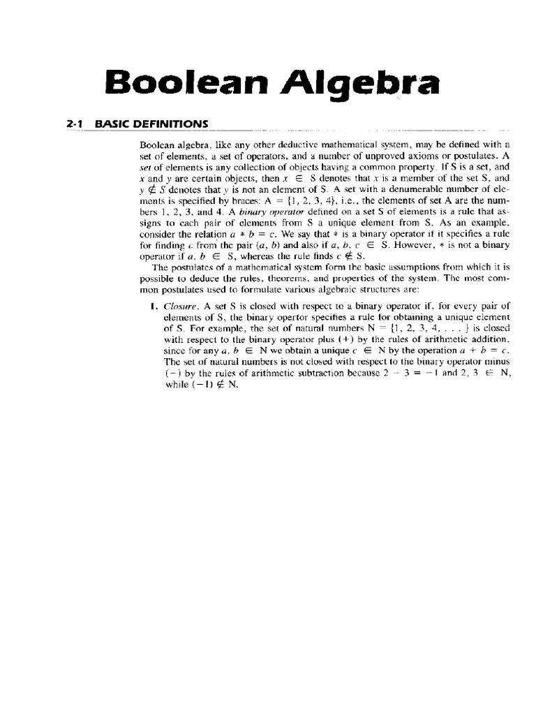 Boolean Algebra1 | PDF