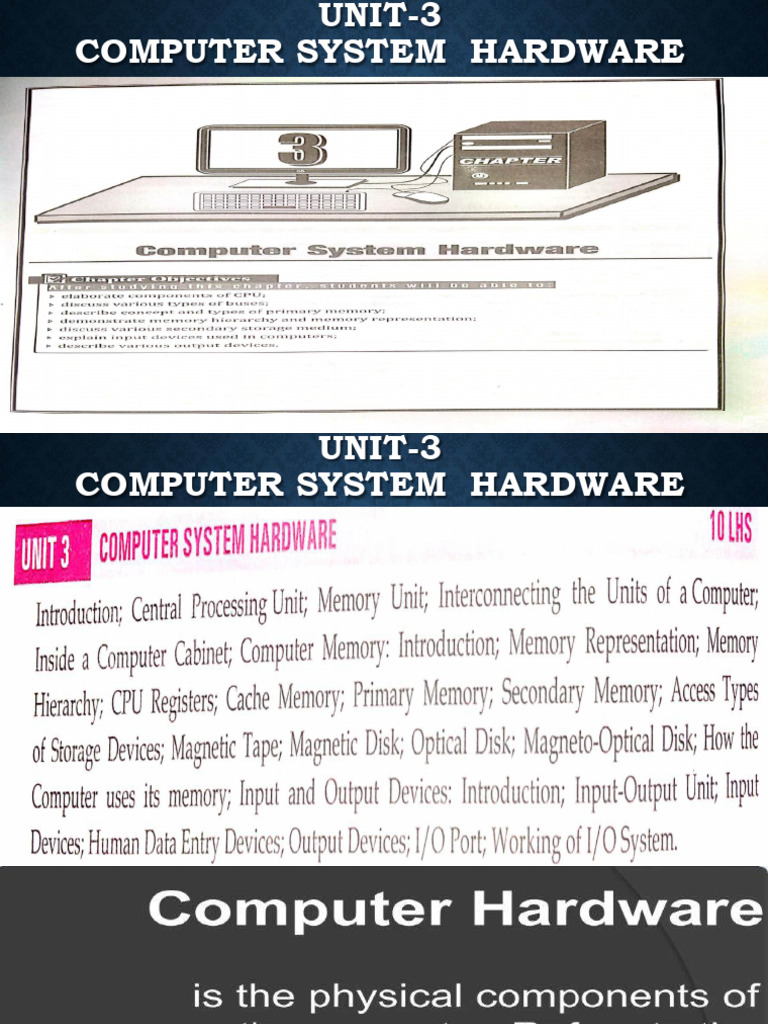 Computer System Hardware Overview | PDF | Random Access Memory ...