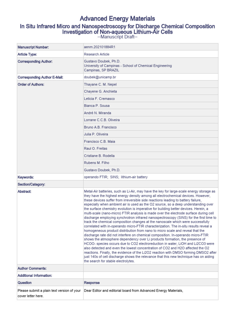 Nano Micro FTIR Aenm.202101884 - R1 | PDF | Physical Sciences | Applied ...