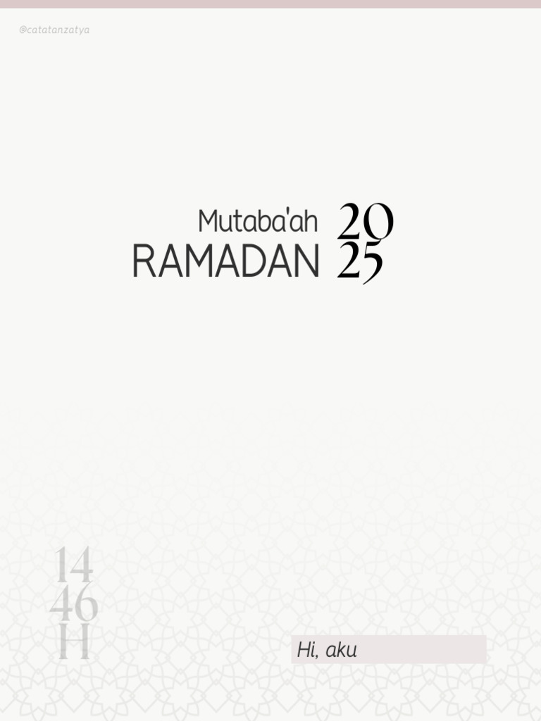 Mutaba'ah Ramadan 2025 | PDF