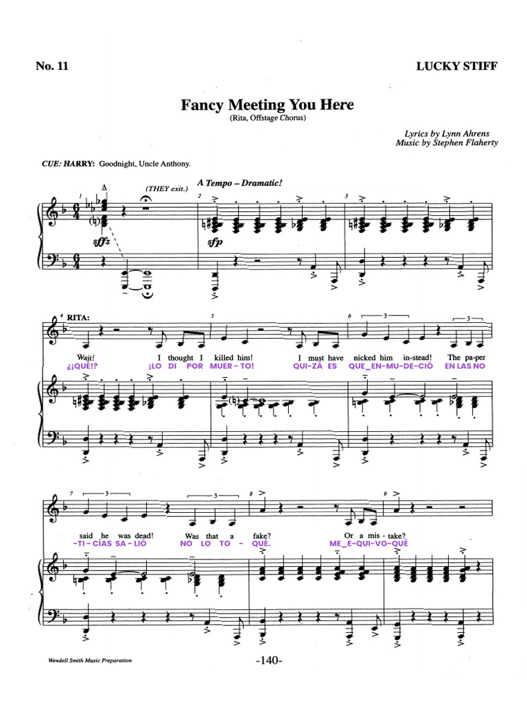 Traducción de "Fancy Meeting You Here" | PDF