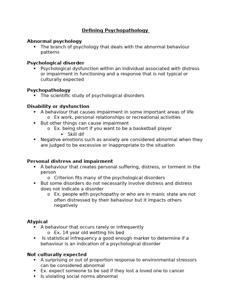 Defining Psychopathology | PDF | Mental Disorder | Psychopathology