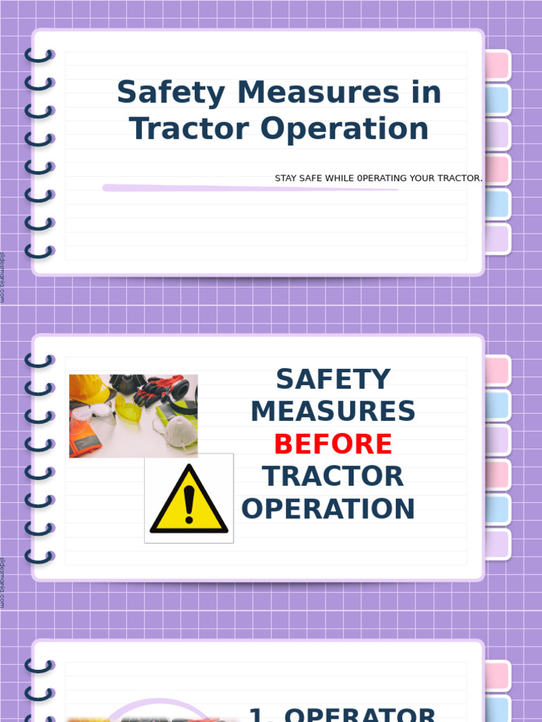 Tractor Operation Safety Guidelines | PDF | Safety | Personal ...