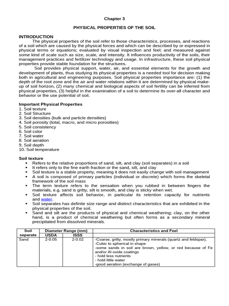 Physical Properties of Soil Explained | PDF | Soil | Porosity