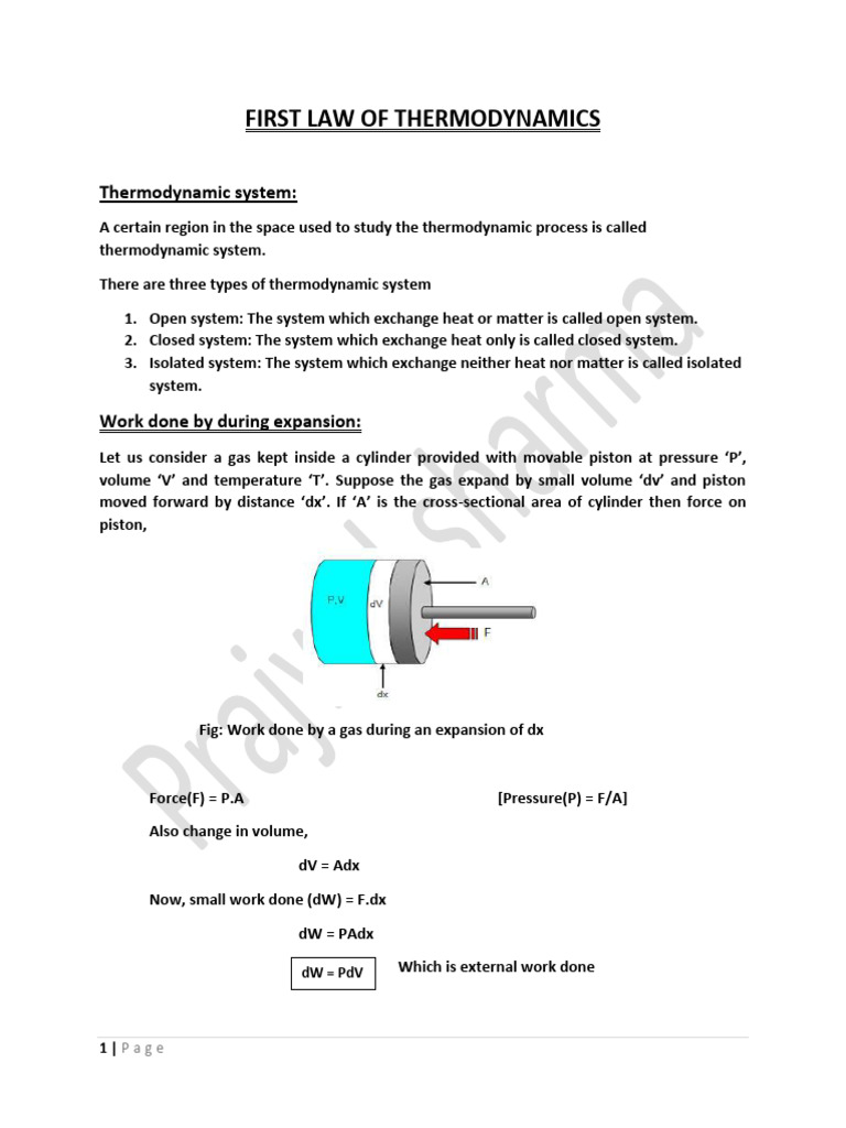 First Law of Thermodynamics | PDF | Latent Heat | Heat