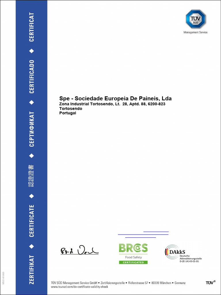 BRC Certificaat 2023 2024 | PDF