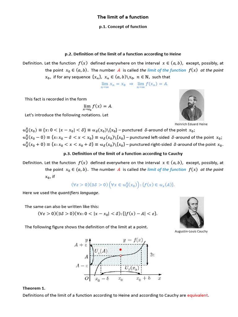 Lecture 2. The Function Limit | PDF | Limit (Mathematics) | Function (Mathematics)