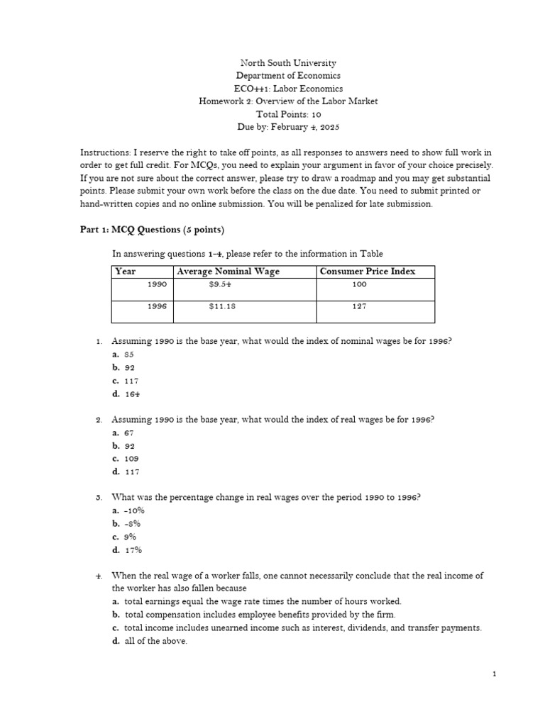 HW2 OverviewLM | PDF | Labour Economics | Unemployment