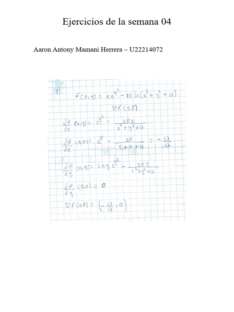 Ejercicios de La Semana 04 | PDF