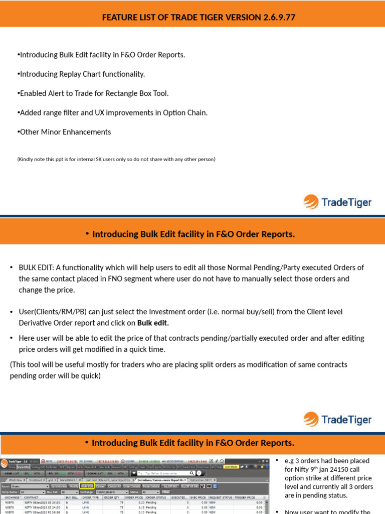 New TradeTiger Version 26977 | PDF | Option (Finance) | Computing