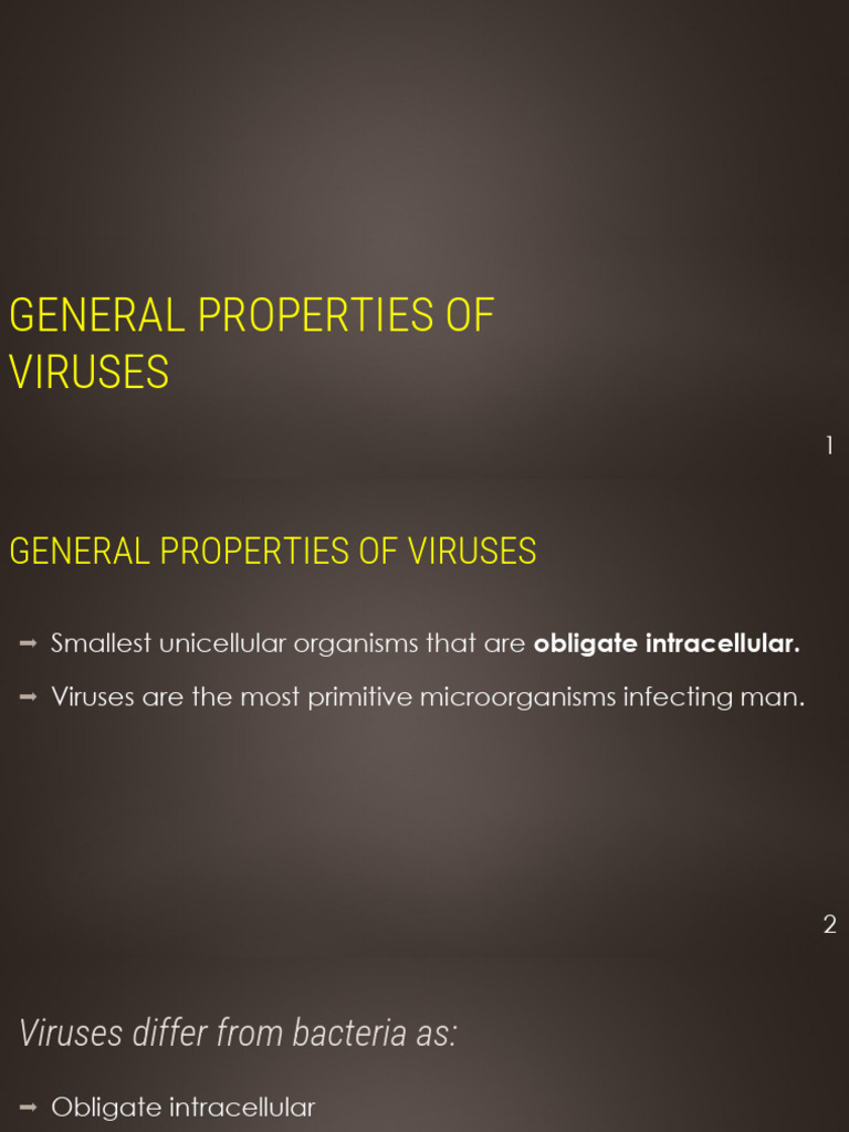 General Virology anf Overview of viral infections | PDF | Virus ...