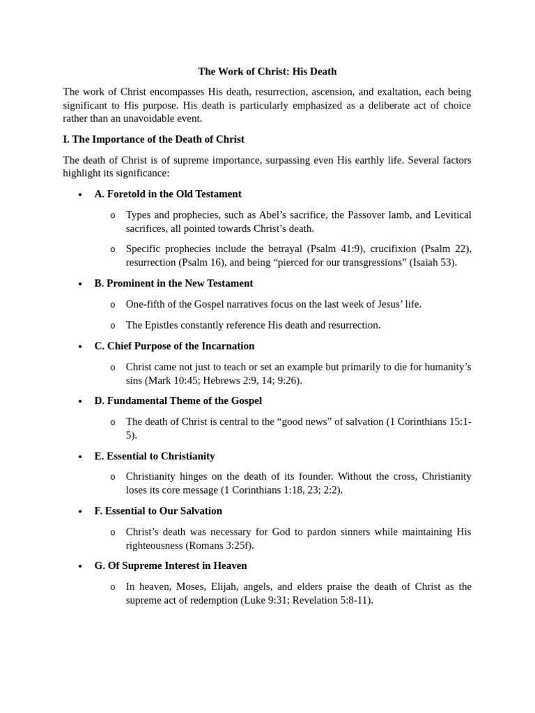 The Death of Christ | PDF | Jesus | Crucifixion Of Jesus