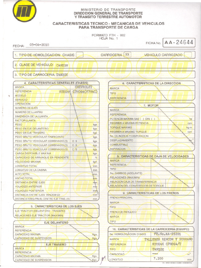 Homologacion Tanque Sisterna | PDF