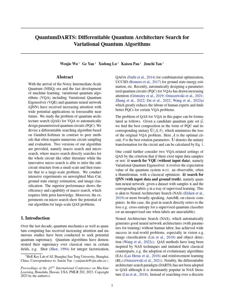 4193 QuantumDARTS Differentiab | PDF | Quantum Computing | Theoretical Computer Science