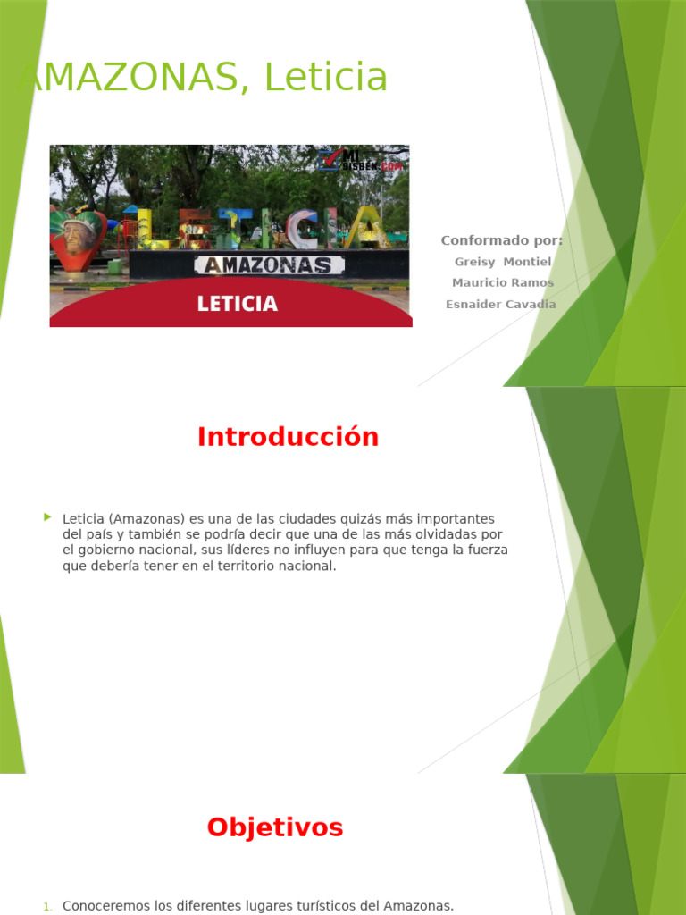 Diapositiva Amazonas J Leticia | PDF | Ciencias de la Tierra | Entorno natural