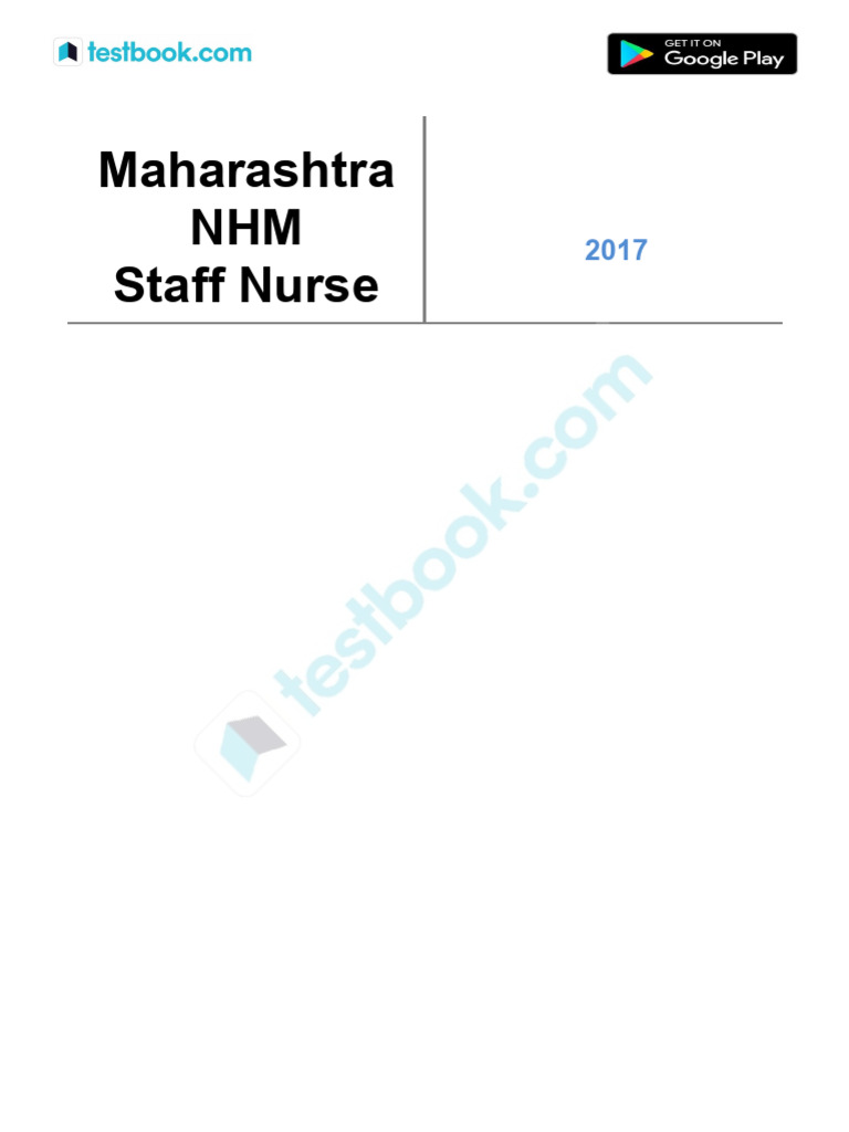 Maharashtra NHM Staff Nurse 2017 (Marathi) 62beed02c300ee19b5de68e3 (Marathi) | PDF