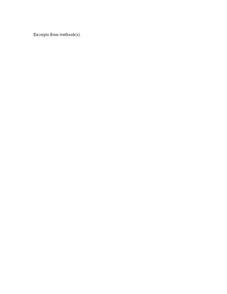 Textbook Excerpts Overview | PDF